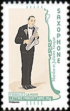 Carnet musique - Saxophone, Timbres de France émis en 2010