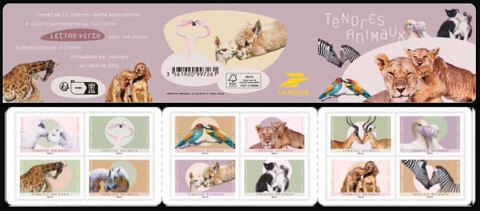 Tendres Animaux, Timbres de France émis en 2023