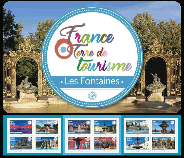 Les fontaines de France- timbre de 2024