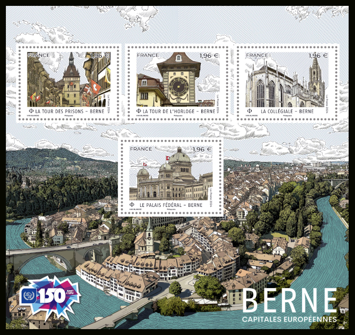 Timbres de France - Berne, capitale de la Suisse - timbre de 2024